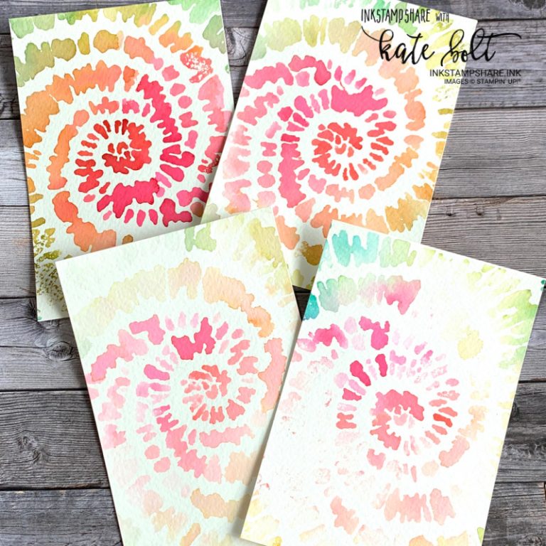 Tie-Dye Card With Ink - InkStampShare
